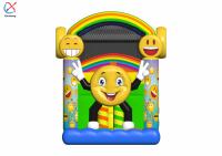 China PVC Inflatable Playground Emoji Rainbow Themed Inflatable Obstacle Course Kids for sale