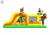 China Commercial Inflatable Castle Jungle Animal Themed Inflatable Obstacle Course Party for sale