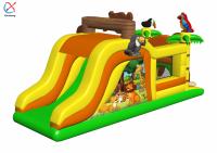 China Commercial Inflatable Castle Jungle Animal Themed Inflatable Obstacle Course Party for sale