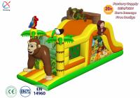 China Commercial Inflatable Castle Jungle Animal Themed Inflatable Obstacle Course Party for sale