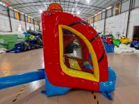 China Inflatable Basketball Interactive Game 3-Hoop Inflatable Basketball Toss Game for Carnival for sale