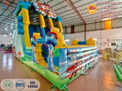 China Commercial Paw Patrol Theme Inflatable Dry Slide Kids Inflatable Play Slide for Party for sale