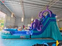 China Octopus Theme Inflatable Water Slide Giant Inflatable Water Slide With Pool for Outdoor for sale