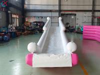 China Pink Inflatable Yacht Water Slide Custom Inflatable Slide for Yacht Water Entertainment for sale