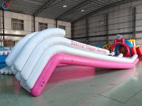 China Pink Inflatable Yacht Water Slide Custom Inflatable Slide for Yacht Water Entertainment for sale