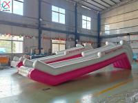China Pink Inflatable Yacht Water Slide Custom Inflatable Slide for Yacht Water Entertainment for sale