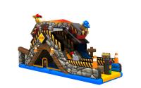 China Inflatable Giraffe Animal Jump With Slide / Small Obstacle Course for sale