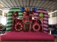 China Colourful Inflatable Candyland Jump House For Children 'S Birthday for sale