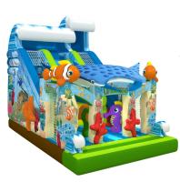 China Manta Ray High Slide Inflatable Undersea World Dry Slide Full Digital Printing for sale
