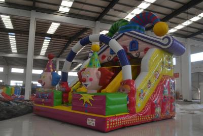 China Classic Inflatable Circus Clown Dry Slide , Pvc Inflatable Clown Slide Funny Clown for sale