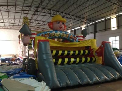 China New Inflatable Construction Themed Obstacle Course PVC Outdoor Games for sale