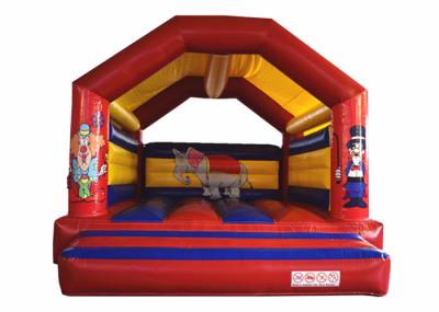 China Clown circus themed inflatable bouncer elephant inflatable bouncer jumping square inflatable clown bouncer for sale