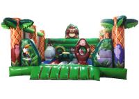 China Square shape inflatable forest jump PVC inflatable bouncy beautiful printing inflatable bouncer house for sale for sale