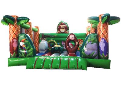 China Square shape inflatable forest jump PVC inflatable bouncy beautiful printing inflatable bouncer house for sale for sale