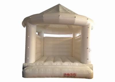 China White Colour 0.55mm PVC Tarpaulin Inflatable Jumpers For Wedding CE UL EN14960 for sale