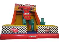 China Classic Red Colour Interesting Inflatable Car Slide 0.55mm PVC Tarpaulin Material for sale