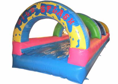 China Inflatable the commercial rainbow water slide inflatable horizontal direction interesting wild splash on sale for sale