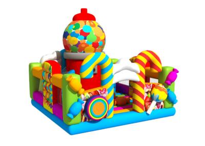 China Digital Painting Colorful Candy 6x6.5x5.8m Inflatable Fun Park for sale