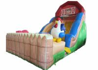 China Inflatable the farm themed standard dry slide top inflatable dry commercial slide for children under 15  years for sale