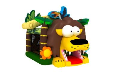 China 0.55mm Pvc Kids Inflatable Bounce House Animals World Lions for sale