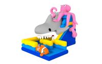 China Ocean Themed Shark Commercial Inflatable Water Slides for sale