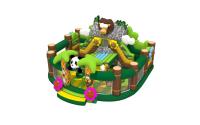 China Animal World Theme fireproof 9x8.5x5m Inflatable Fun City for sale