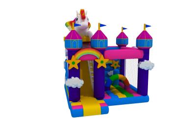 China Kids And Adult Carton Inflatable Bounce House Combo Slide With Pool inflatable unicorn combo for sale