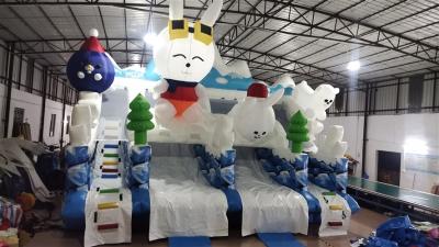China Attractive Ice Theme Kids Bouncy Castle With Rabit Inflatable Slide for sale