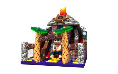 China 0.55mm Pvc Tarpaulin Inflatable Fun City 6x7.5x6m Customized for sale