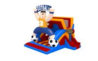 China Football Inflatable Bouncer Combo With Slide For Outdoor Kids Castle Jumping Trampoline for sale
