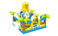 China 0.55mm PVC Inflatable Cartoon Amusement Park Blow Up Duck All In One Castle For Rental for sale