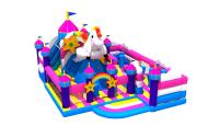 China Colorful Unicorn Theme Inflatable Fun City for sale