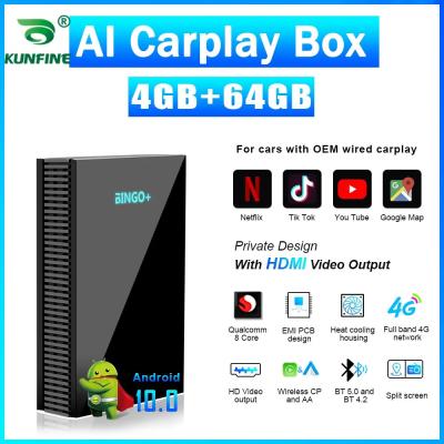 China FCC Certification 10.0 Carplay Android Auto Adapter Carplay AI BOX for sale