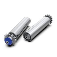 China Galvanised Steel Conveyor Driven Roller Large Transfer Torque With Sprocket For Heavy Duty Transportation for sale