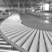 China Φ‌50 PVC Taper Sleeve Motorized Conveyor Drive Roller, Curved Conveyor Drum Motors 24V 40W for sale