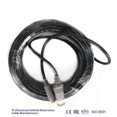 China Reversing Cctv Power And Video Cable 6 Pin Adapter To RCA DC Monitor for sale