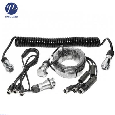 China Customized 5 Pin Rear View Camera Cable Kits For 3 Cameras Caravan Reversing System for sale