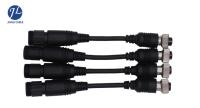 China Waterproof Shielded Reverse Camera Cable With 4 Pin Female To 6 Pin Female Plug for sale