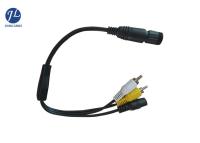 China 6 Pin CCTV Security Backup Camera Cable To RCA DC Power Cable For Truck / Bus for sale