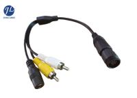 China 6 Pin CCTV Security Backup Camera Cable To RCA DC Power Cable For Truck / Bus for sale