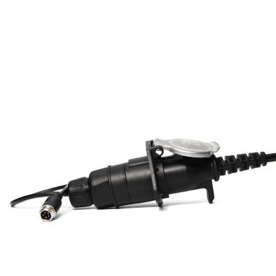 China 7 Pin Curly Retractable Coil Cable For Vehicle Reversing Camera System 4 Meters for sale