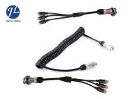 China Flexible PVC 5 Pin Truck Trailer Extension Cable For Video Audio GND Signal for sale