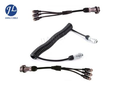 China Flexible PVC 5 Pin Truck Trailer Extension Cable For Video Audio GND Signal for sale
