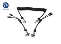 China Metal Plug 5 Pin Rear View Camera Cable Kits 2 Way 12-24V Customized Length for sale