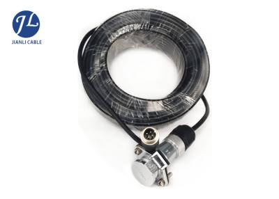China 12-24V 5 Pin Vehicle Reversing Camera Extension Cable With Metal Electrical Socket for sale