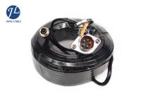 China 12-24V 5 Pin Vehicle Reversing Camera Extension Cable With Metal Electrical Socket for sale
