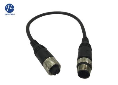 China M12 4 Pin Connector Cable Male To Female For Reverse Backup Camera System OEM / ODM for sale