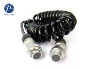 China Black 7 Pin Rear View Camera Cable Kits For Trailer Camera Video System for sale