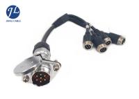 China Metal 7 Pin Male To 4 Channel Rear View Camera Cable And 4 Pin Aviation Plug for sale