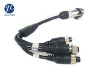 China Metal 7 Pin Male To 4 Channel Rear View Camera Cable And 4 Pin Aviation Plug for sale